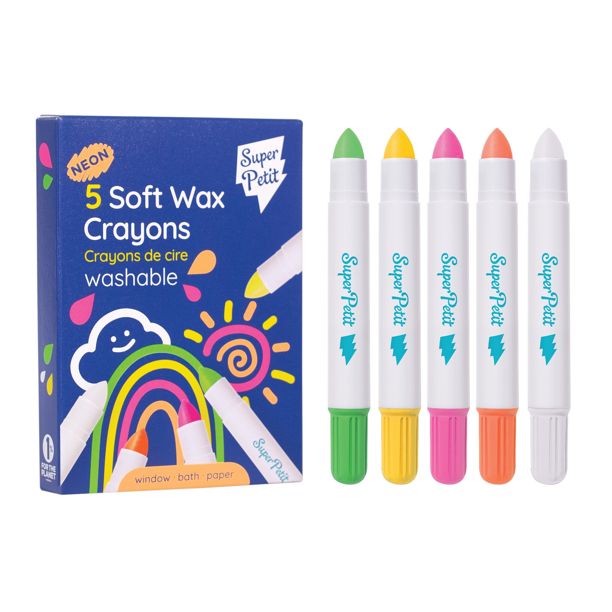 5 crayons de cire twistables - Neon ― Super Petit, Lyon – L'effet canopée